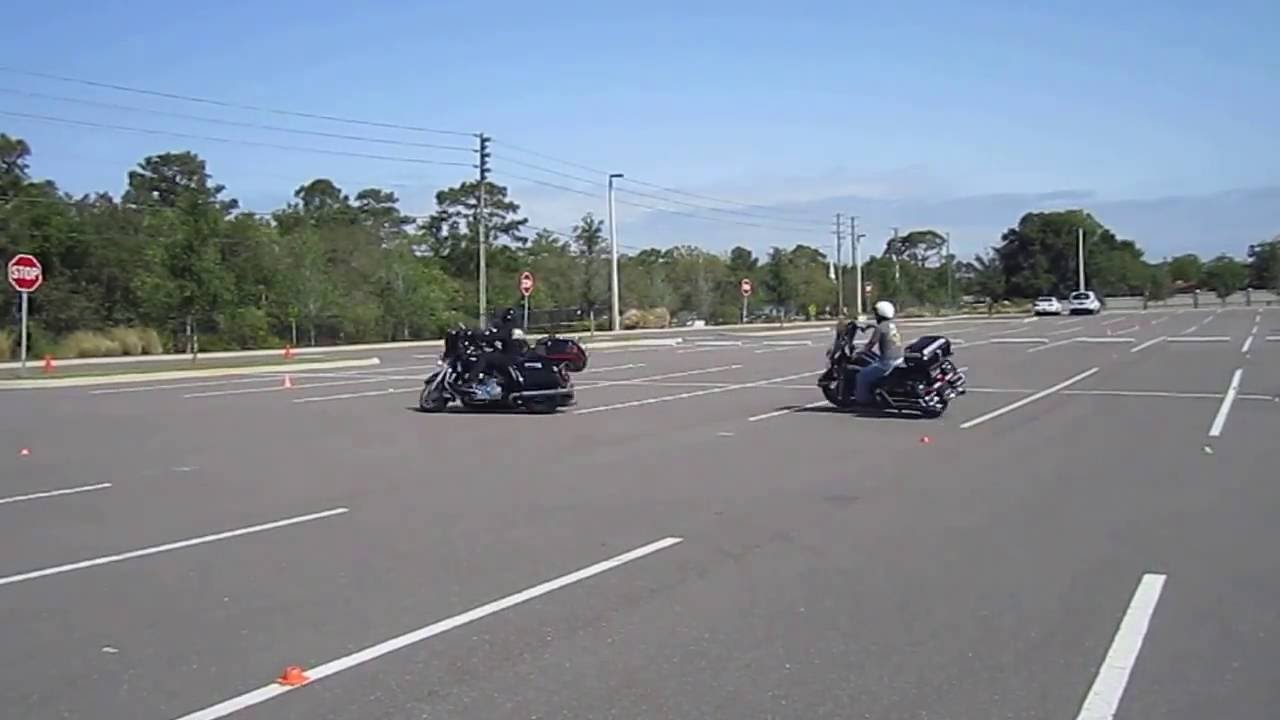 Advanced Motorcycle Training Class- 3 Motorcycle Riders: Offset Cone ...