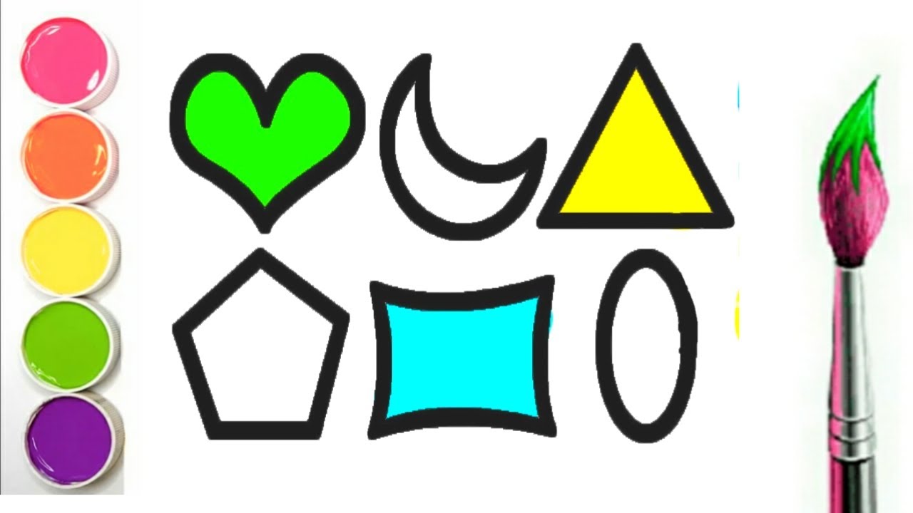 Drawing Shapes for kids | Bolalar uchun shakllar chizish | Рисование ...