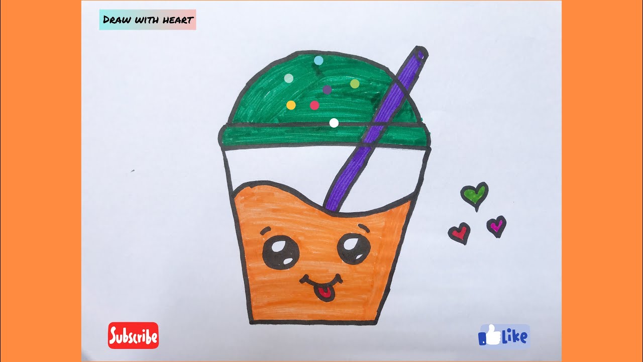 How to draw a cute and beautiful glass step by step || Easy and simple ...