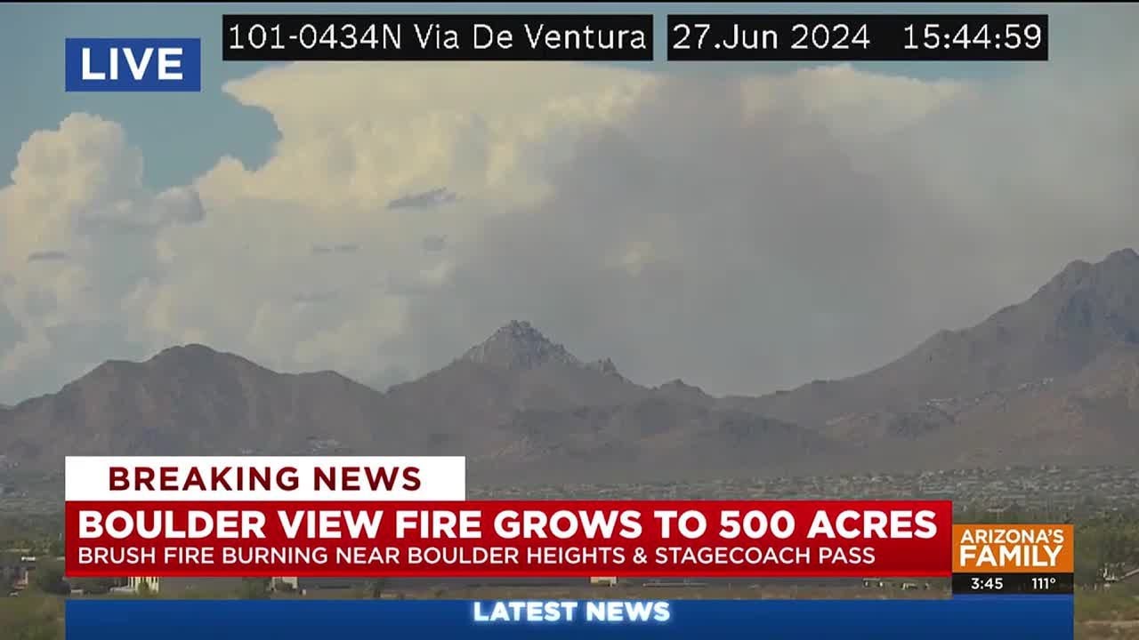 Boulder View Fire in north Scottsdale burns 500+ acres - YouTube