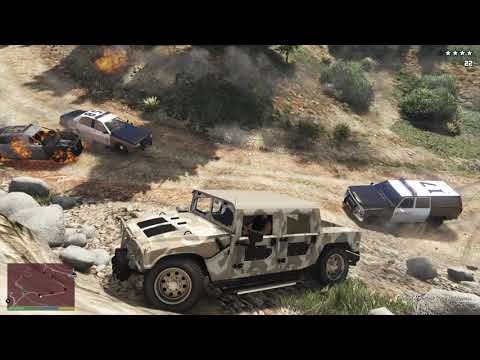 GTA 5 - Military Convoy Attack + Five Star Escape [VE:DGA]