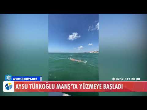 AYSU TÜRKOĞLU MANŞ'TA YÜZMEYE BAŞLADI