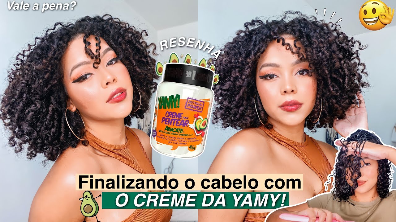 Finalizei o meu cabelo com o creme da YAMY | Nutrição power + primeiras ...