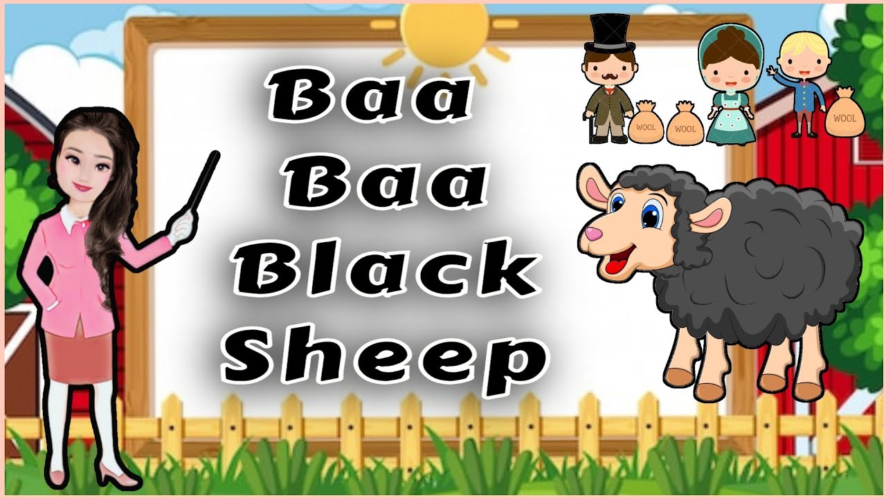 NURSERY RHYME READING (Baa Baa Black Sheep) // Learn How To Read // Fun ...
