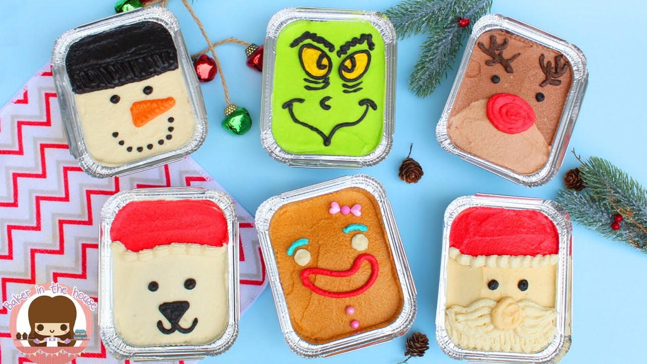 🎅🏻LUNCH BOX CAKE para Navidad☃️ Mini pastelitos navideños de CANELA!!🦌 ...