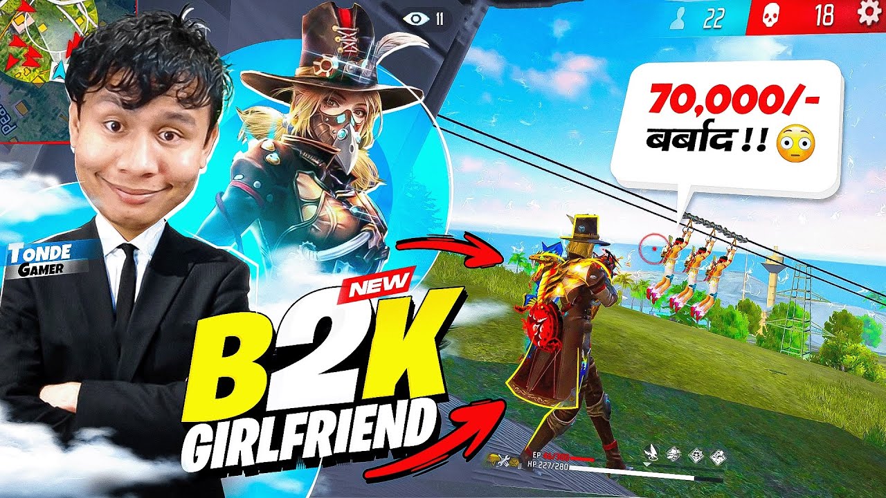 I Spent 70k Diamonds 💎 B2K Female Bundle Crazy Solo Vs Squad Gameplay😎 ...