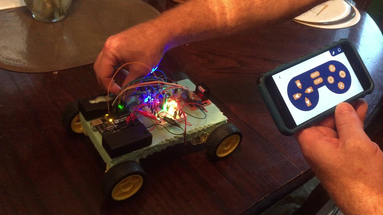 final prototype flame detector RC car - YouTube