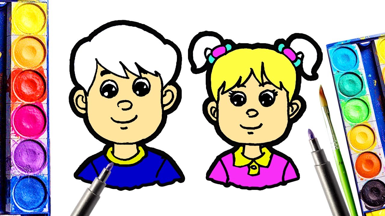 Draw boy and girl | boy and girl drawing easy | girl boy drawing easy ...