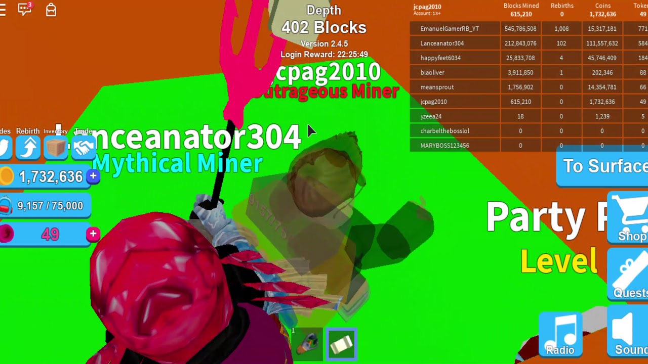 Roblox Mining Simulator Gameplay - YouTube