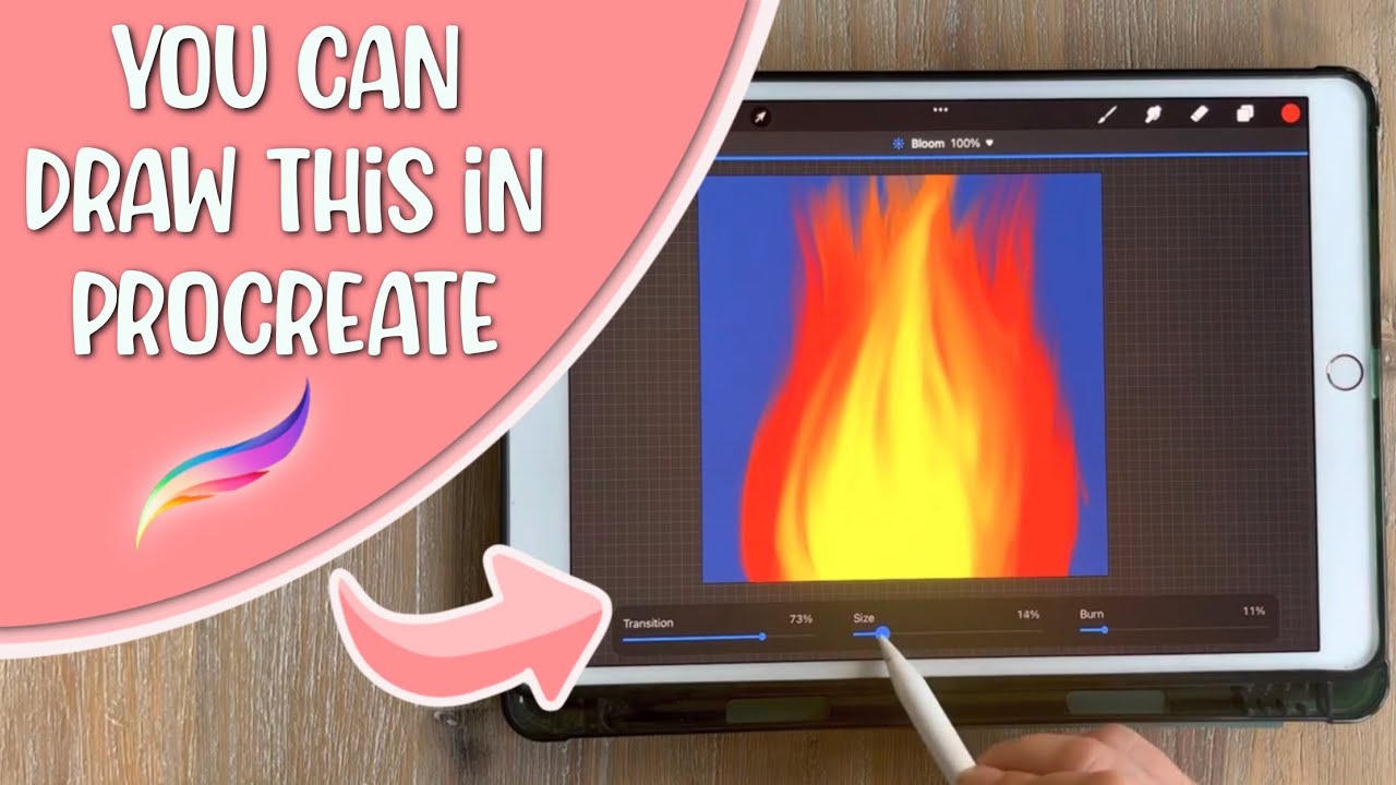 How to draw fire in Procreate - YouTube