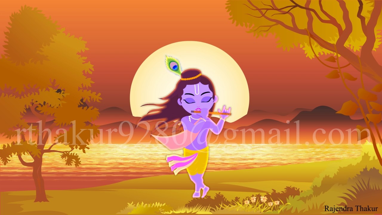 Little Krishna 2d animation - YouTube