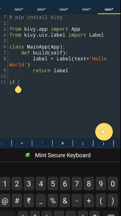 Make your first app using python Kivi|| python #shorts #coding #programming - YouTube