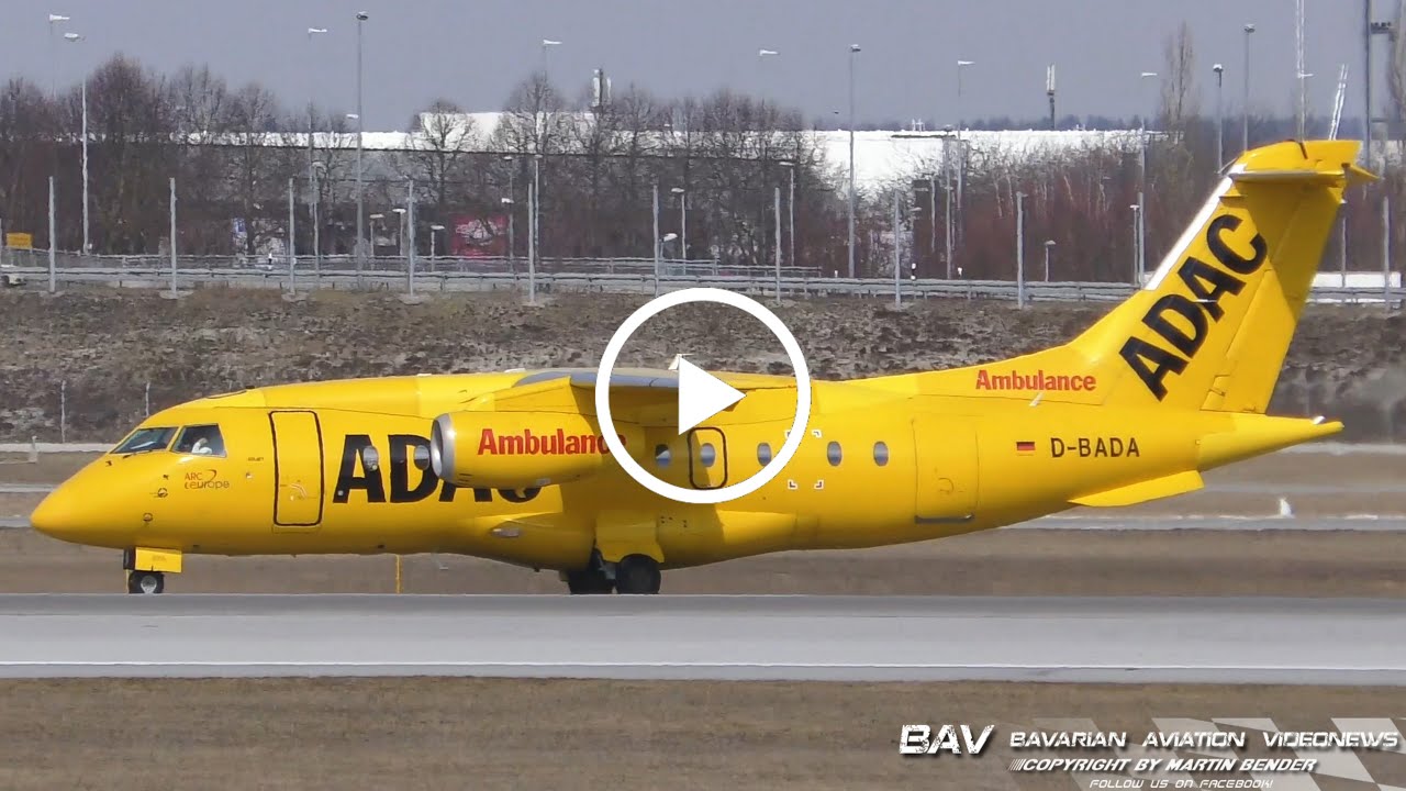 Dornier 328JET - Aero Dienst "ADAC Ambulance cs" D-BADA - takeoff at ...