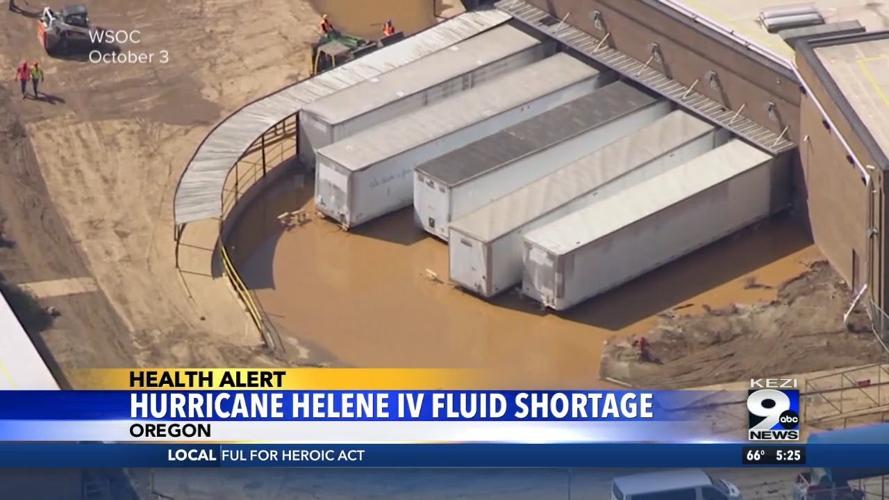 Damage from Hurricane Helene effects IV fluid supply in Oregon ...