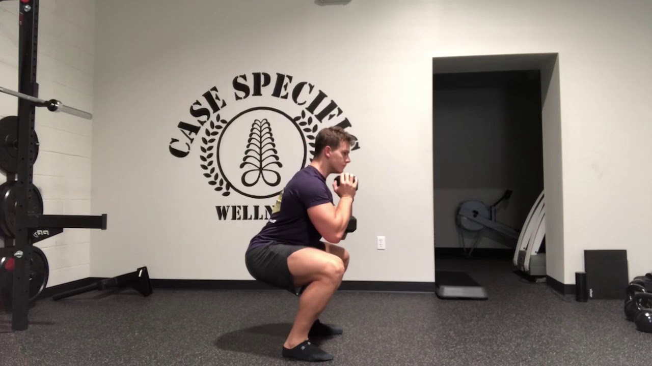 DB Goblet Squat for SHU Volleyball - YouTube