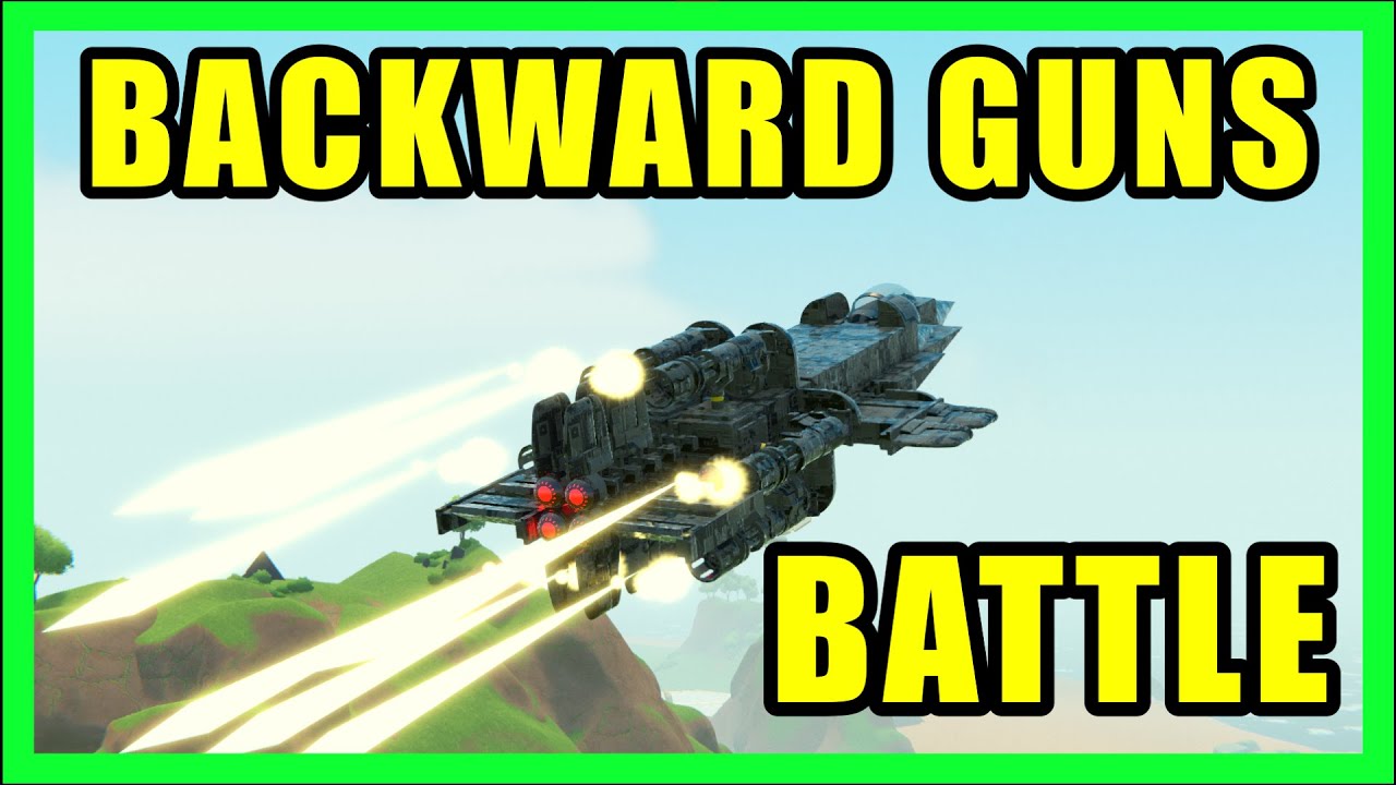 1v1 Backward facing guns dogfight battle [Trailmakers] - YouTube