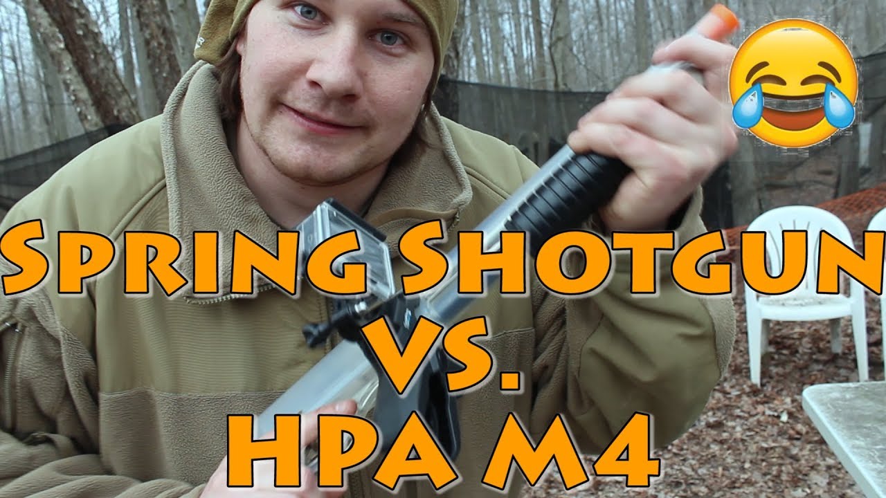 Airsoft NOOB Spring Shotgun VS. Polarstar Rifle in CQB! - YouTube