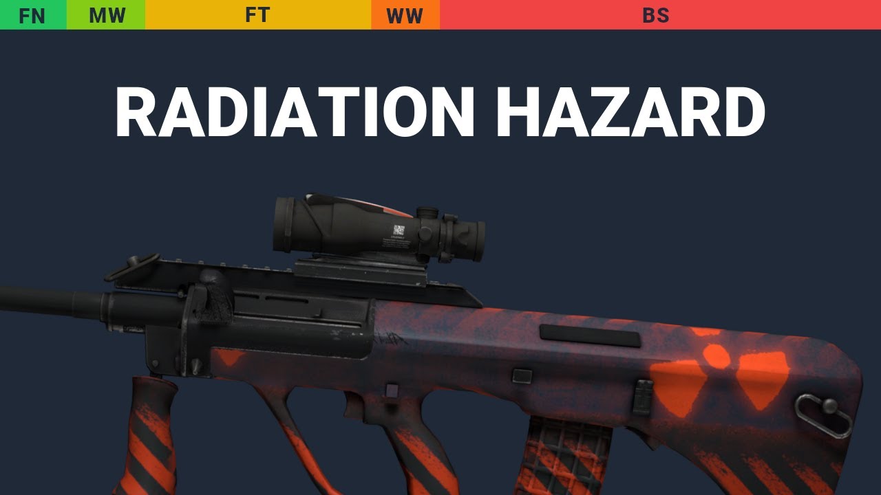 AUG Radiation Hazard - Skin Float And Wear Preview - YouTube