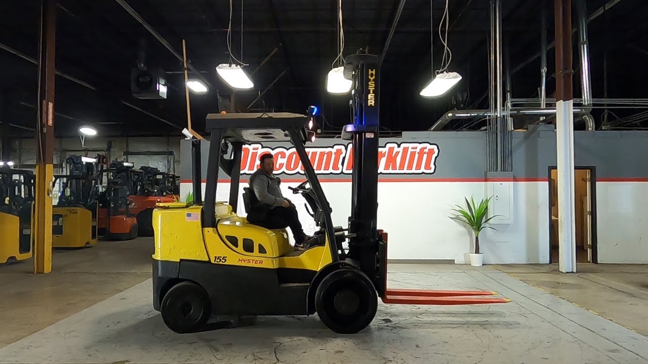 HYSTER S155FT 15,500lb Diesel #644K - Forklift For Sale - YouTube