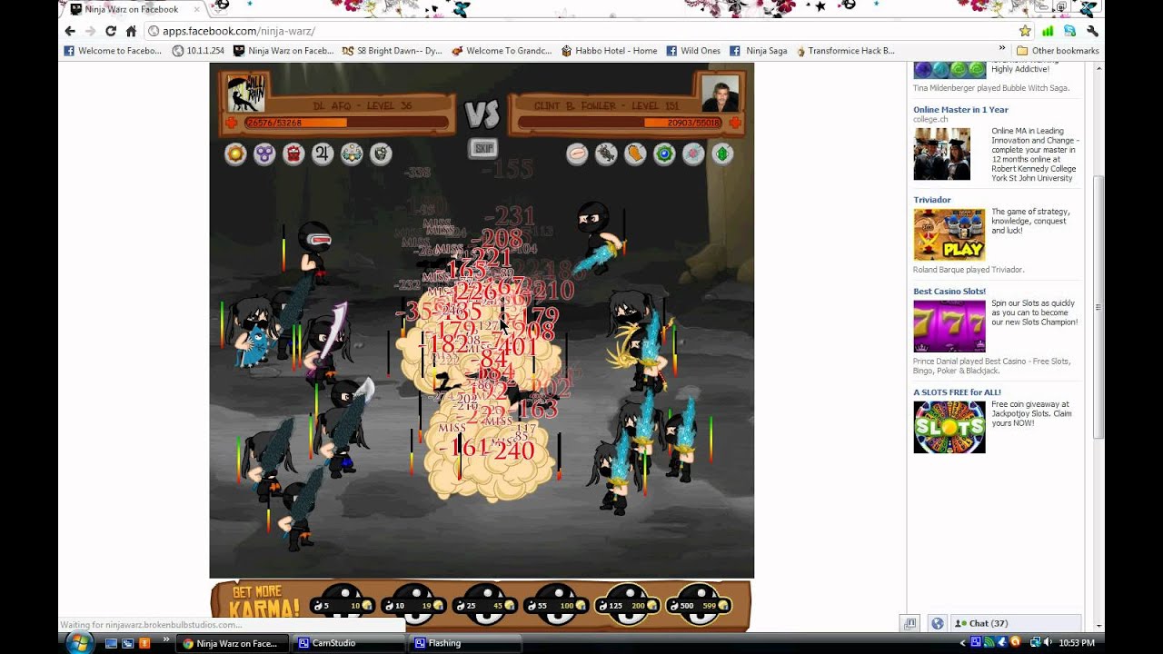 Ninja Warz - Level 36 vs level 151 (player) - YouTube