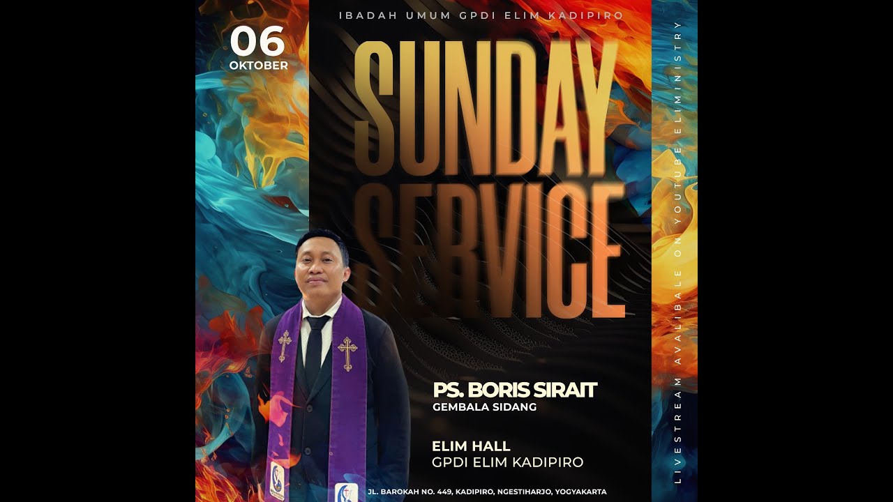 "PERJAMUAN SUCI" - Ps. BORIS SIRAIT | IBADAH UMUM GPdI ELIM KADIPIRO ...