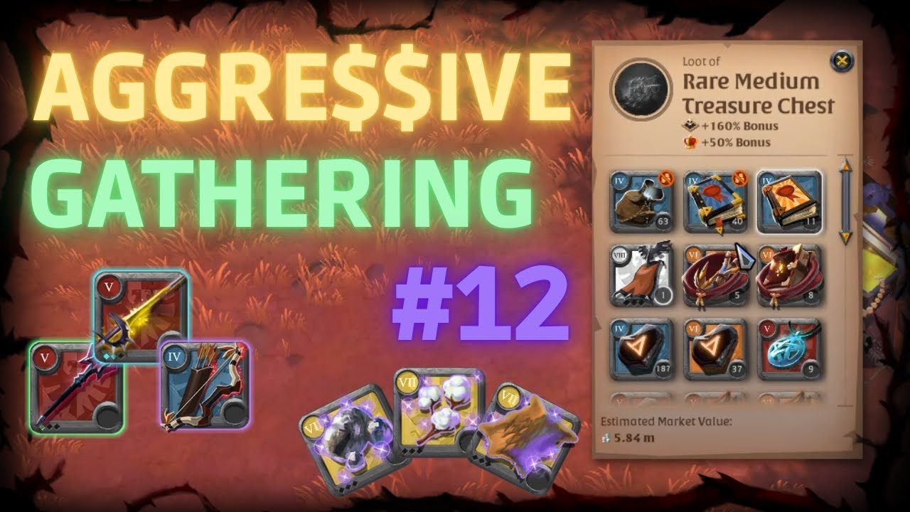 Aggressive Gathering #12 | Stealing the purple chest right under their ...
