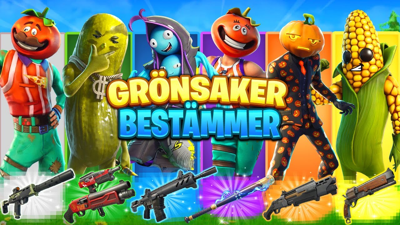 GRÖNSAKS SKINS BESTÄMMER MINA VAPEN I FORTNITE - YouTube