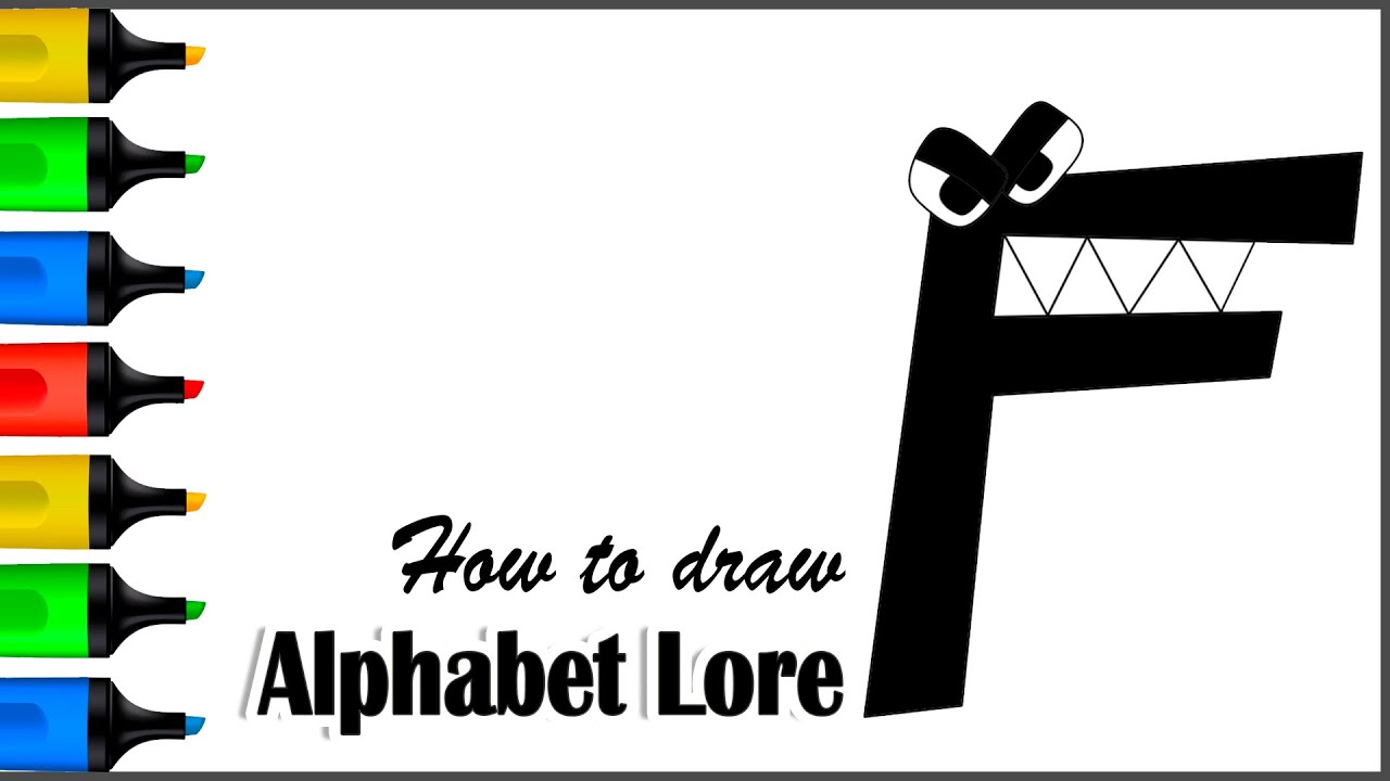 How To Draw Alphabet Lore - Letter F | Easy Step By Step Drawing ...