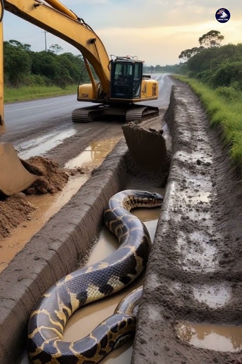 Excavator Uncovers Hidden Python!#HiddenPython #ExcavatorDigging # ...