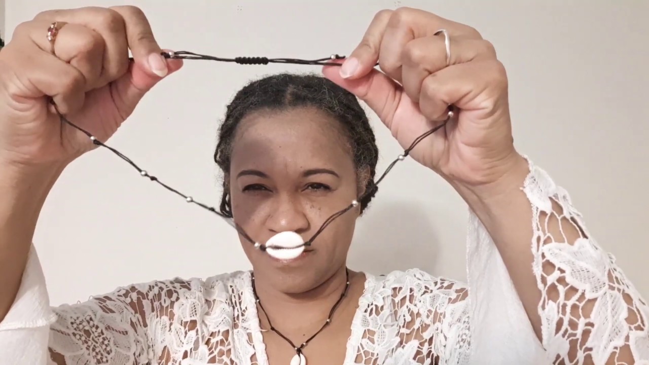 Cowrie Shell Hair Tie for Afro-puffs, Braids and Locs - YouTube