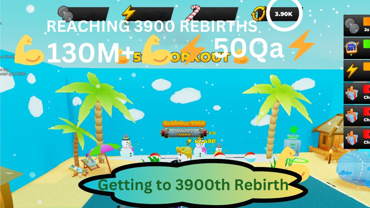 Getting 3900th REBIRTH in Roblox Strongman Simulator - YouTube