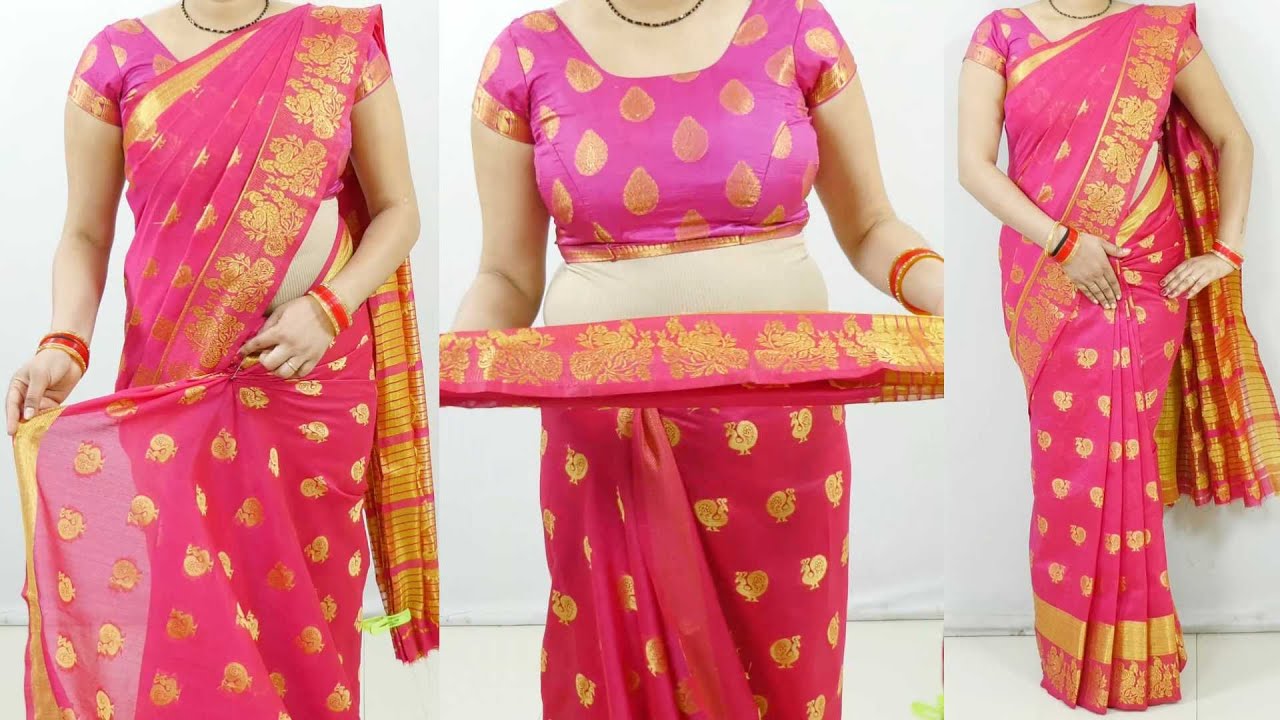 Cotton Silk Saree Draping Guide For Beginners Step By Step New Saree Draping For Beginners