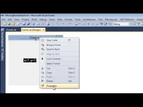Practical VB.NET Tutorial- Moving Borderless Form - YouTube