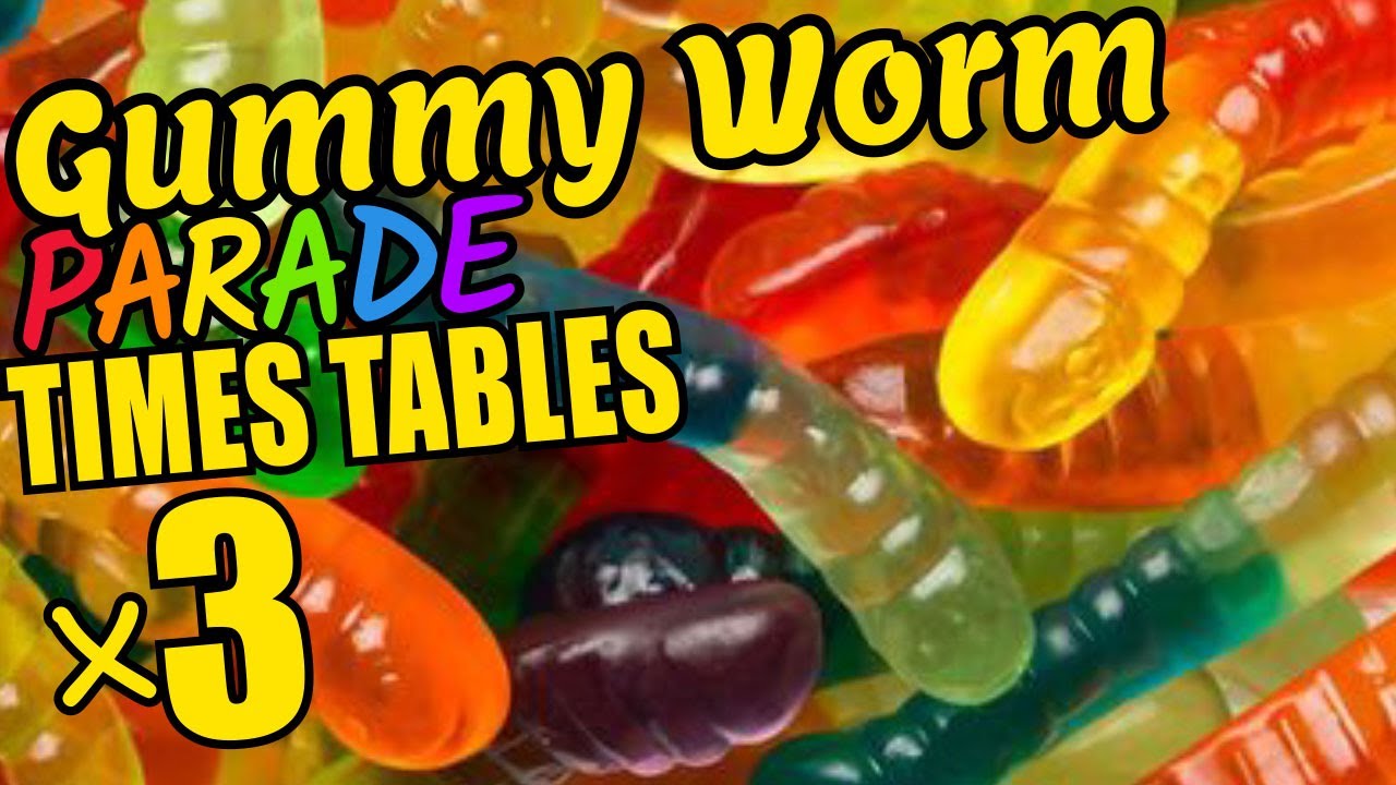 Gummy Worm Teaching Multiplication Times Tables x3 Educational Math ...