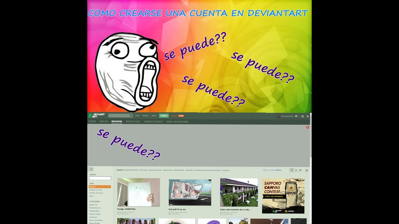 Como crearse una cuenta de deviantart - YouTube