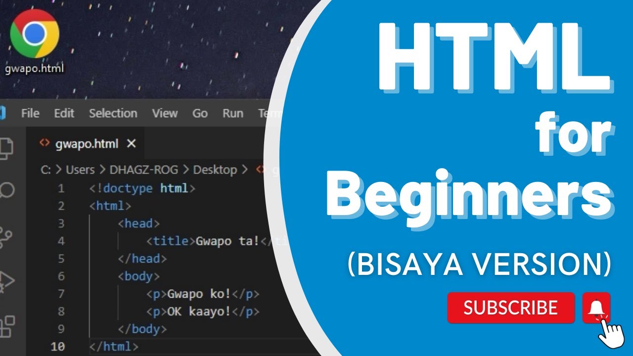 Html For Beginners Bisaya Version Youtube