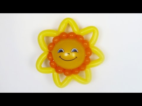 Солнце маленькое из шаров / small Sun balloon / 2x160 + 5" - YouTube