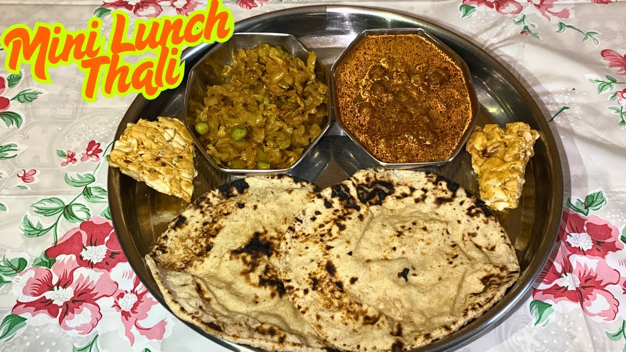 Mini lunch thali | Itna badhiya lunch khate hi maza agaya - YouTube