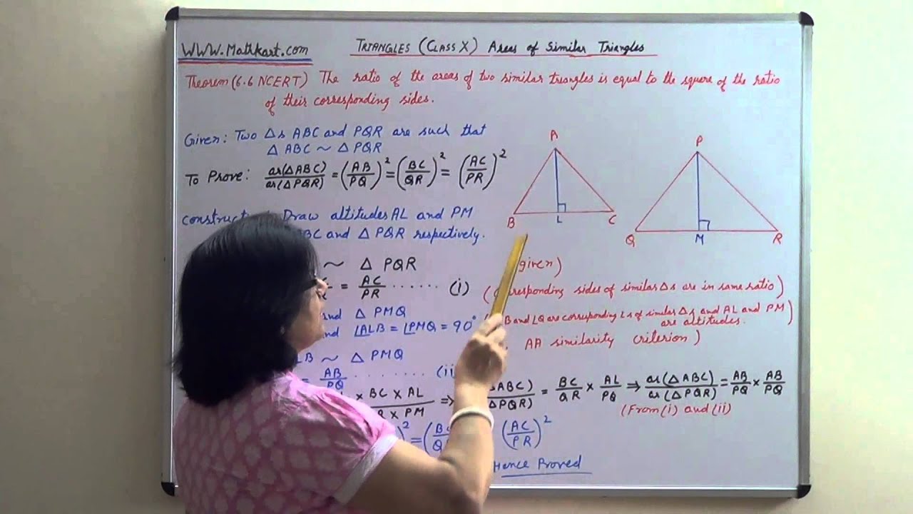 Class 10 Geometry Similar Triangles Theorem 6.6 NCERT Book - YouTube