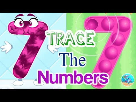 Trace The Numbers 7 | Counting Numbers For Kids | Numbers Videos - YouTube
