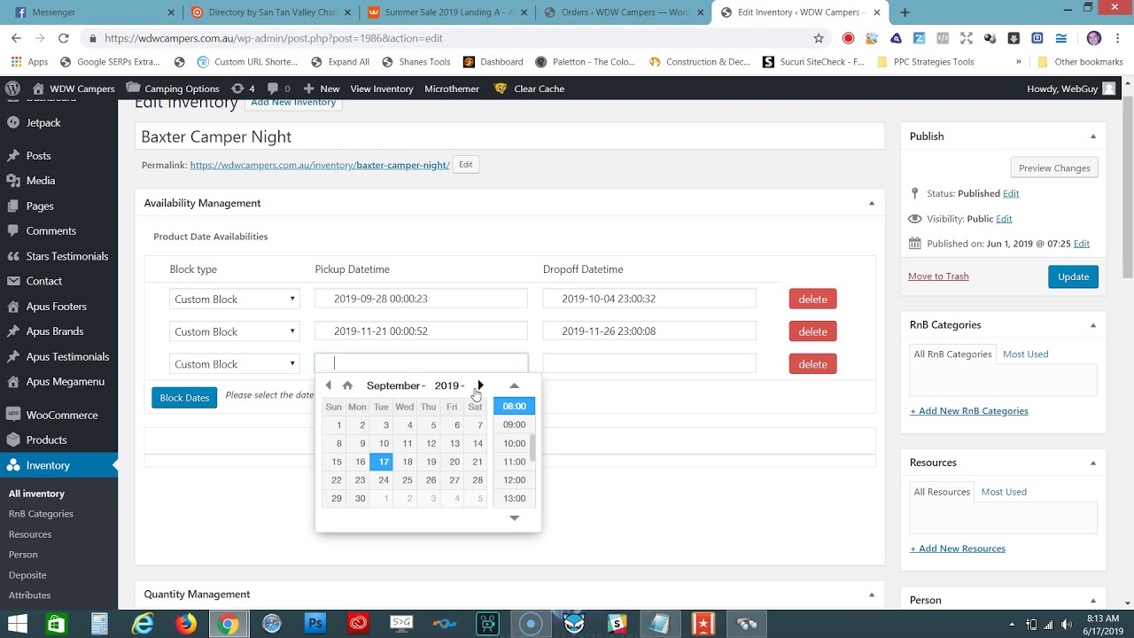 How to Blockout Dates - YouTube