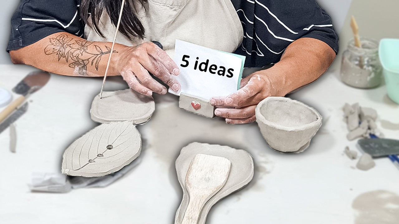 5 ideas FACILES para hacer en CERAMICA (para principiantes) - YouTube
