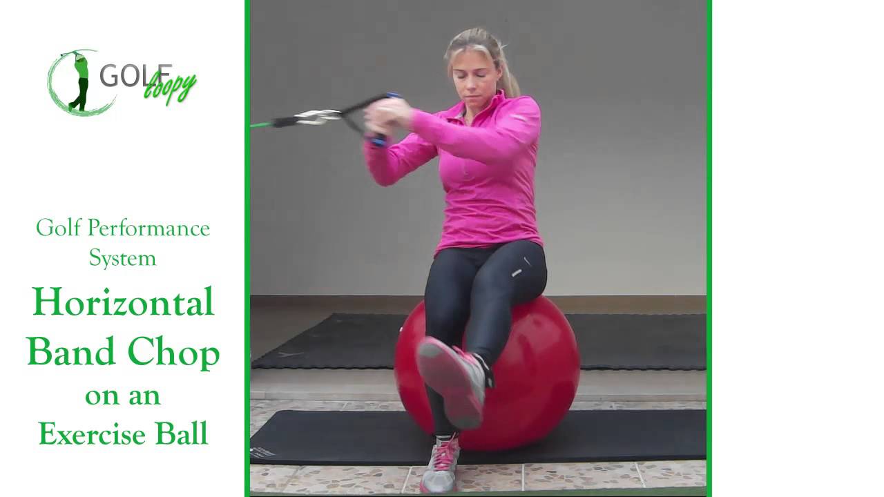 Horizontal Band Chop on an Exercise Ball - YouTube