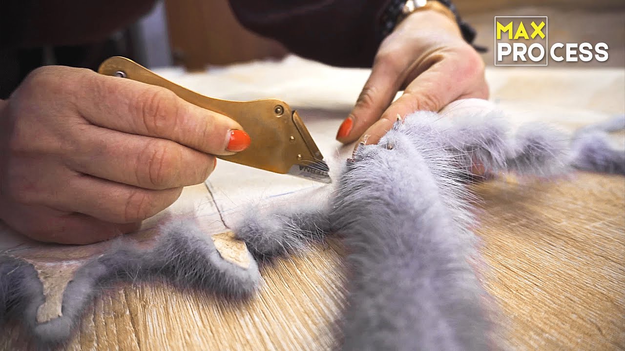 See the Process of sewing a bespoke fur coat in a fur atelier - YouTube
