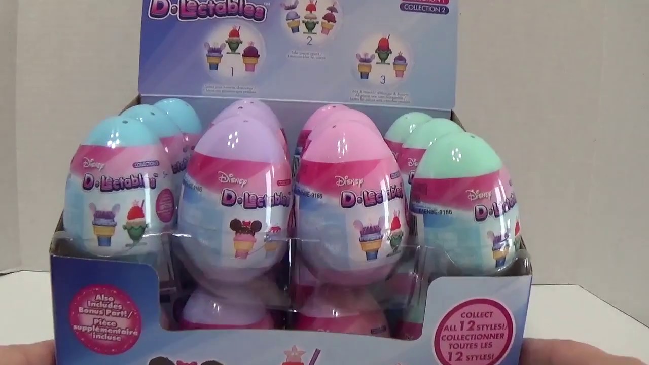 Disney D-Lectables Surprise Eggs Opening All 4 Limited Edition Found ...
