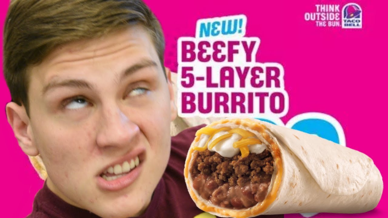 Food Review E1 ~ Beefy 5-layer Burrito - YouTube