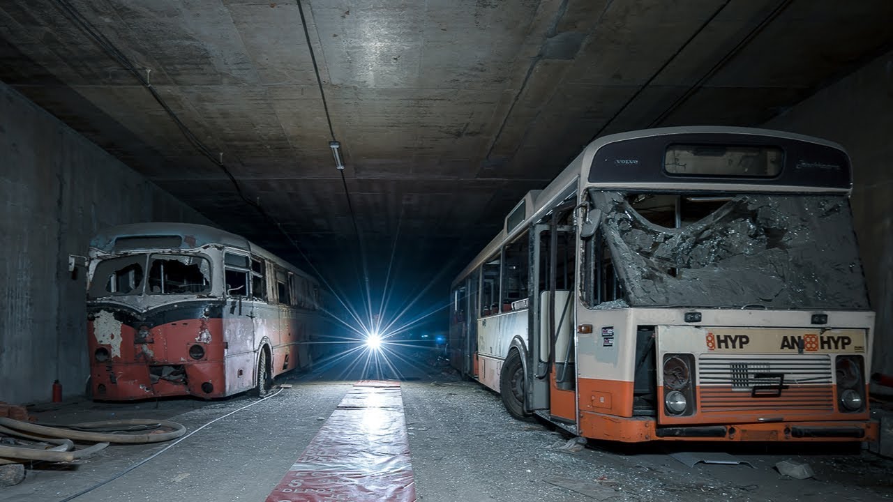 Exploring Abandoned Ghost Bus Tunnel Deep Underground - YouTube