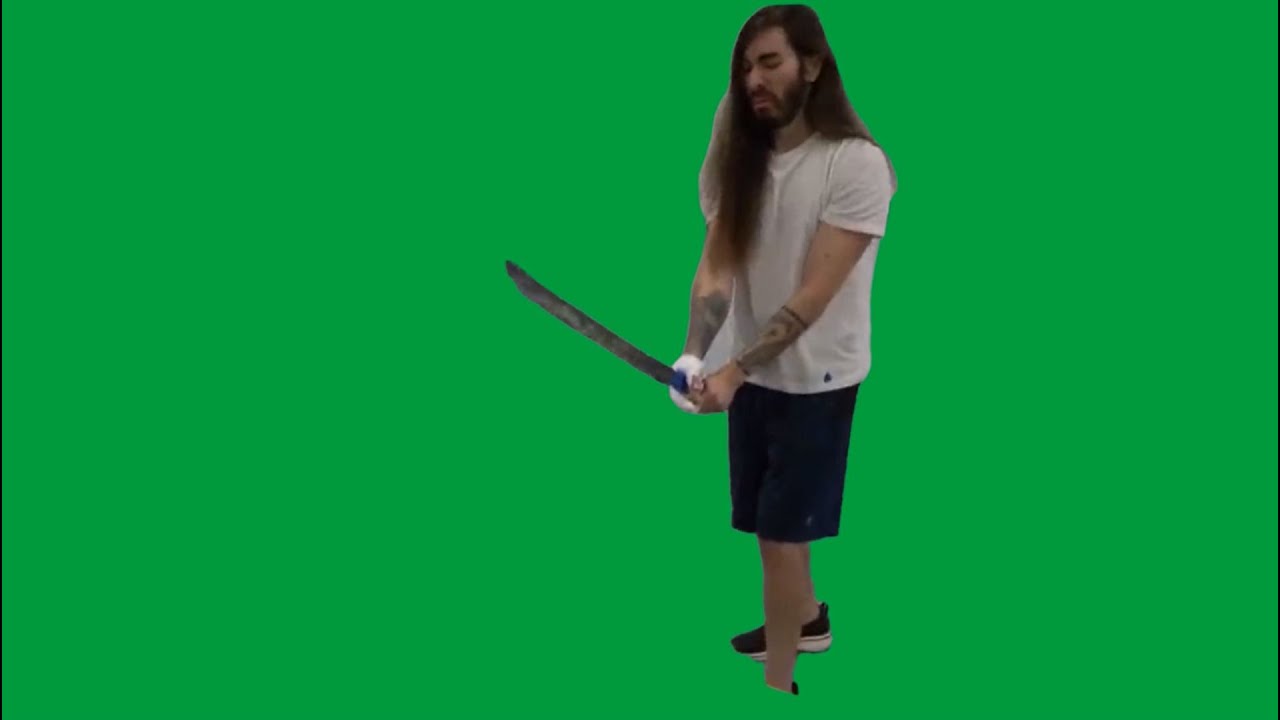 Penguinz0 Using a Sword Green Screen - YouTube