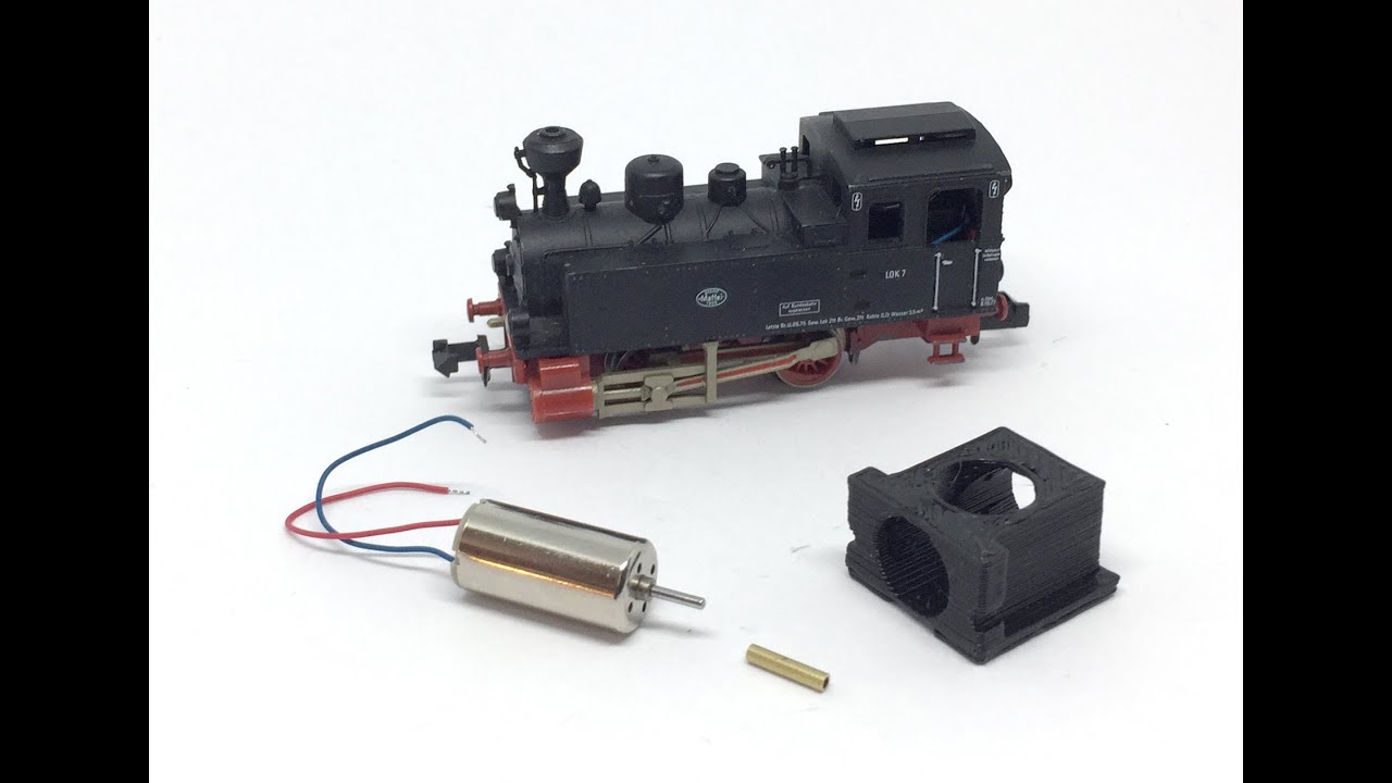 Fleischmann Spur N Art 7000 Motor upgrade - YouTube