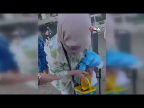 İzmir’de plajda sözlü saldırı kameraya yansıdı